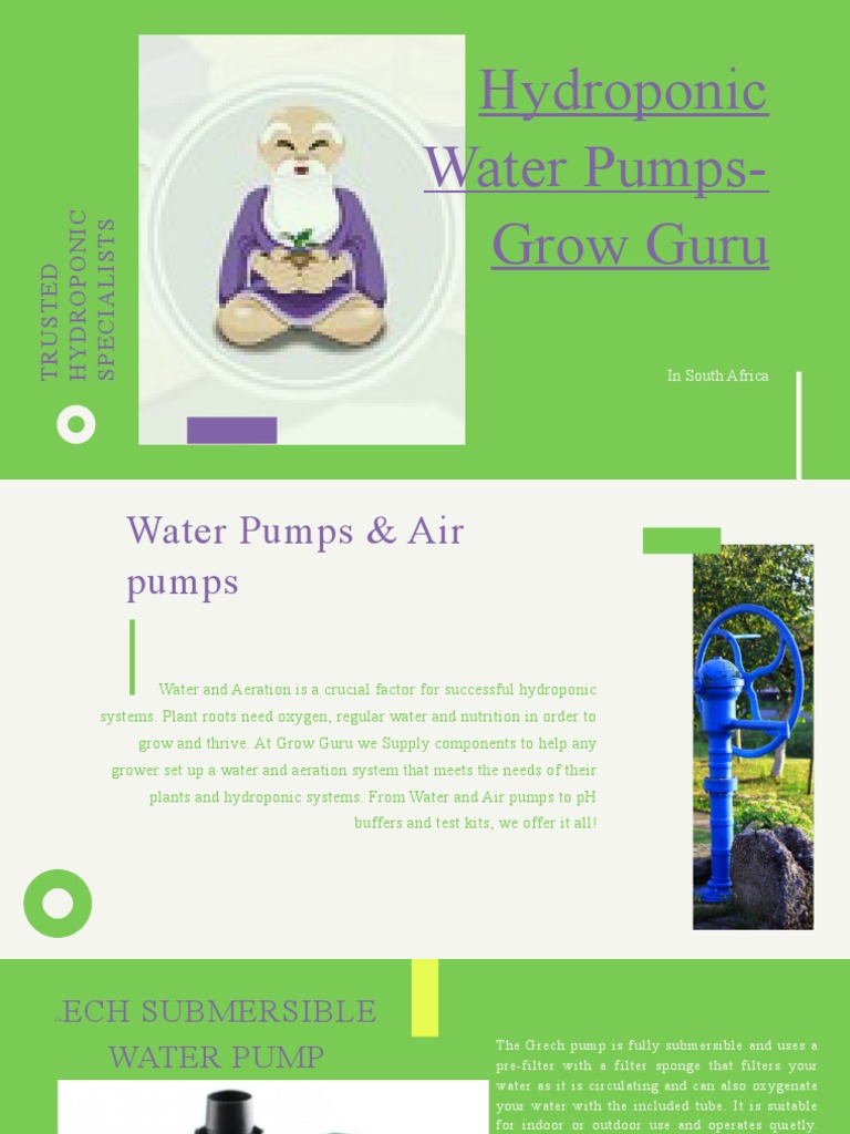 Hydroponic Water Pumps-Grow Guru | PDF | Home & Garden