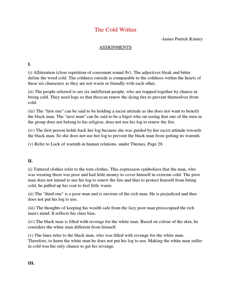 Solution The Cold Within | PDF | Prejudice And Discrimination | Difference