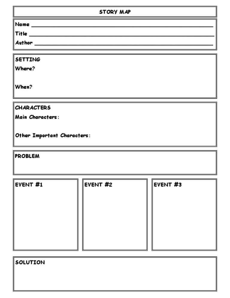 Story Map Template for Grades 4-7 | PDF