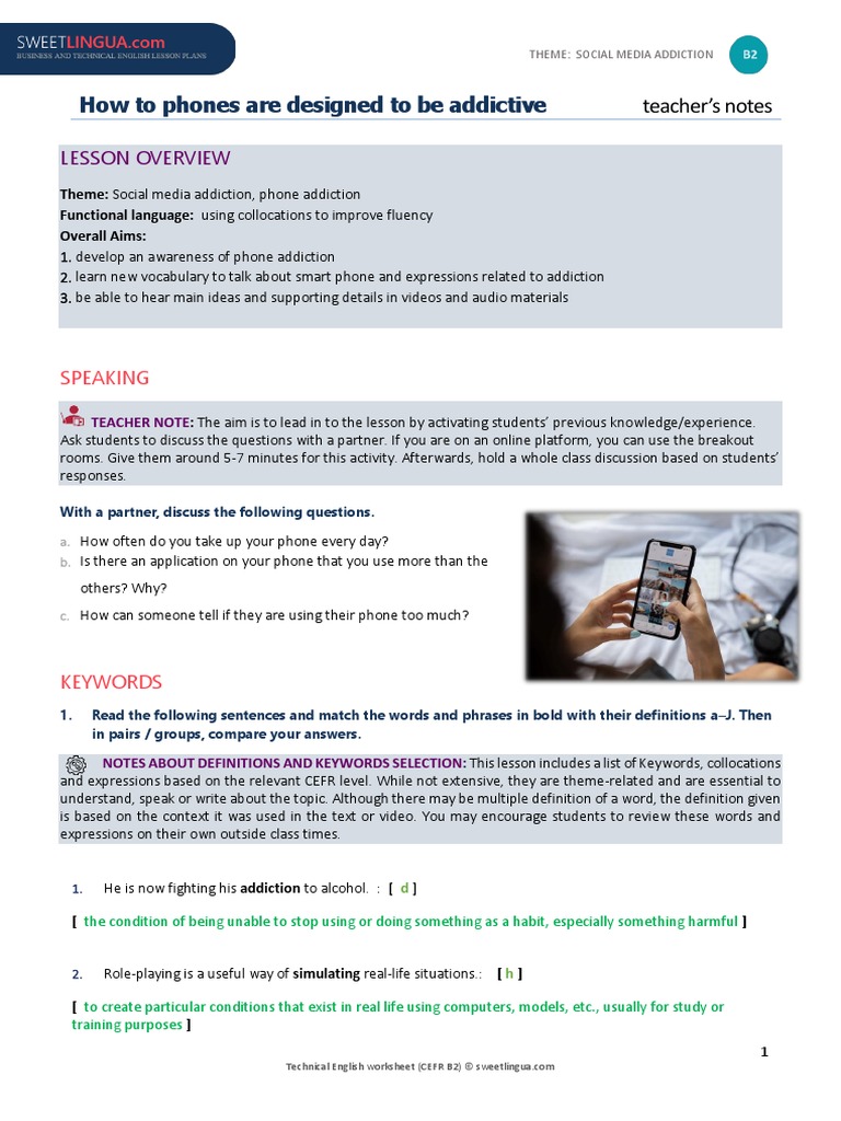 How Phones Are Designed To Addict Teacher V1 | PDF | Social Media ...