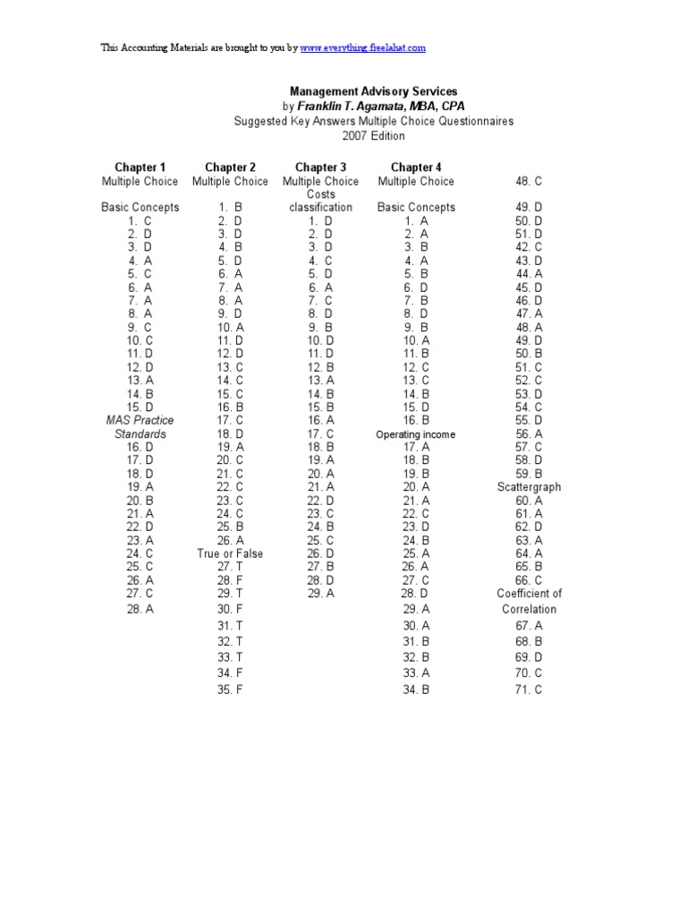 Agamata Management Services 2021 Answers | PDF