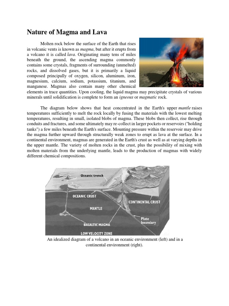 Magma, Lava and Pyroclastic Materials | PDF | Magma | Lava