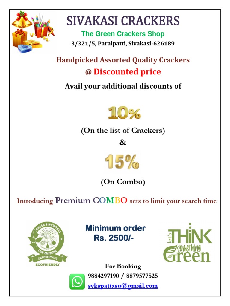 Sivakasi Crackers Price List 2021 | PDF