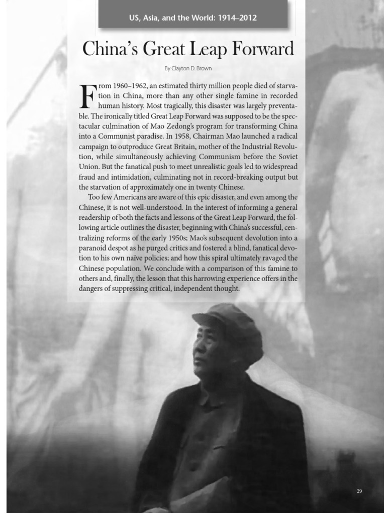 Chinas Great Leap Forward 1 | PDF | Mao Zedong | China