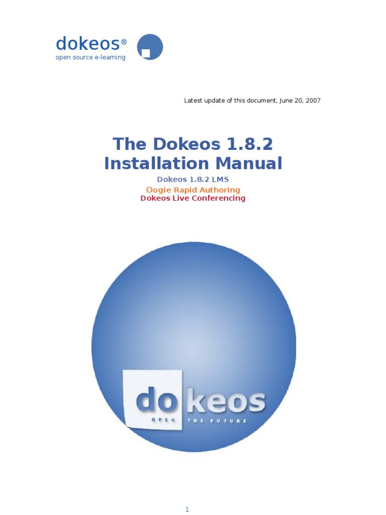 Dokeos The Dokeos 1 8 2 Installation Manual Pdf Linux Distribution