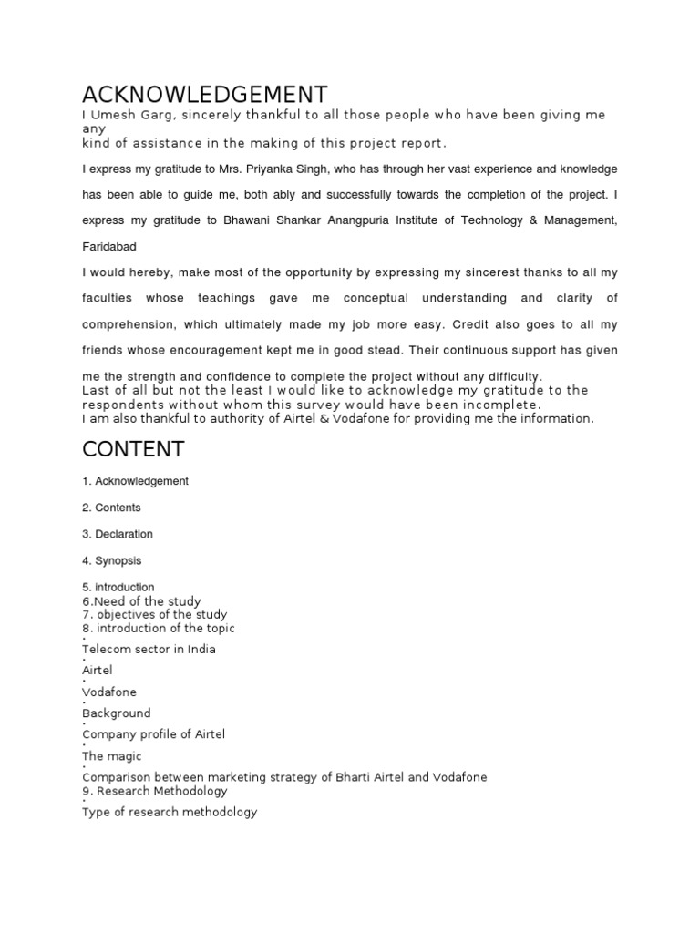 ACKNOWLEDGEMENT | PDF | Brand | Marketing