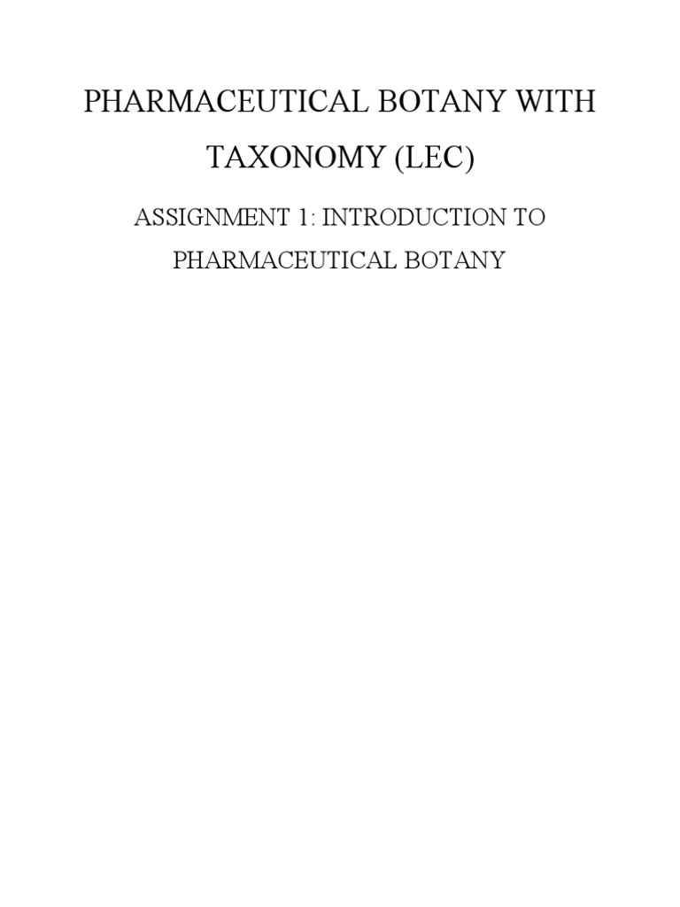 Introduction To Botany (W1) | PDF | Botany | Plants