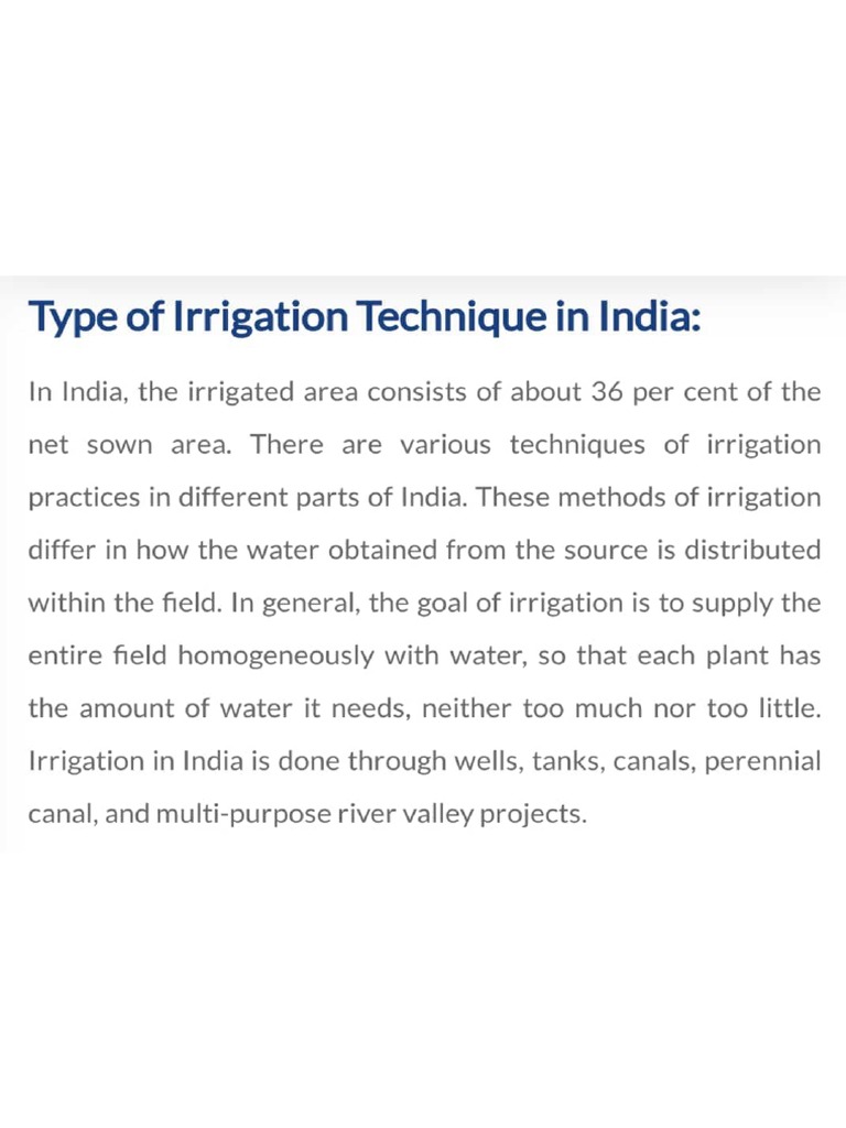 Telangana Geography - Chapter-2 (Types of Irrigation) | PDF