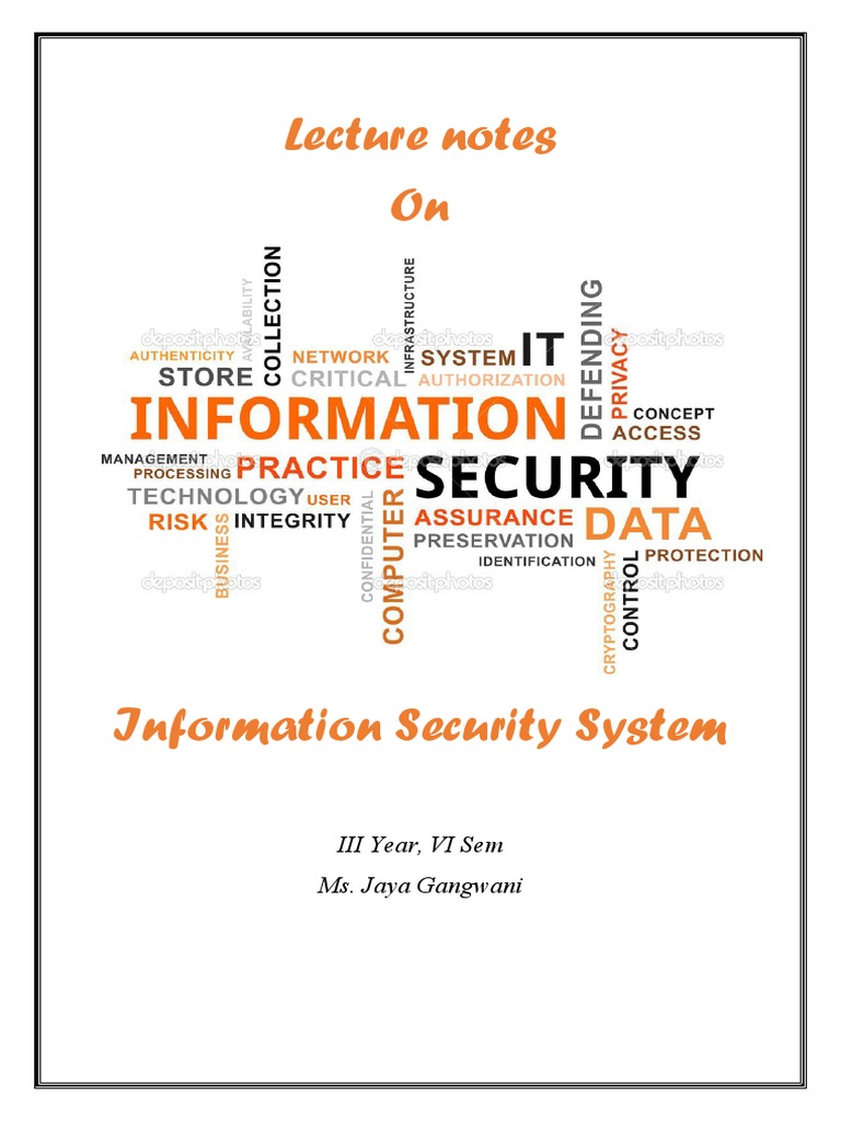 ISS Complete Notes | PDF | Cryptography | Cryptanalysis