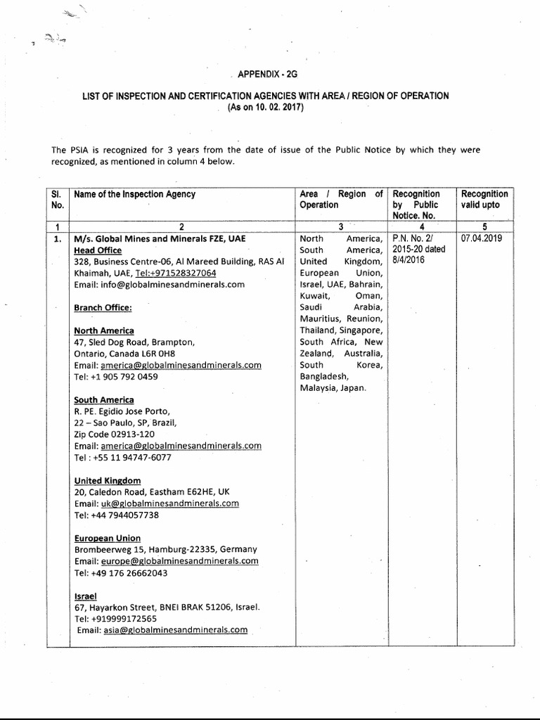 DGFT Approved Psic | PDF