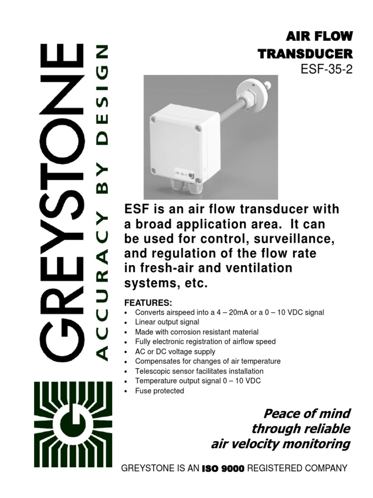 Air Flow Transducer | PDF | Electrical Engineering | Physical Quantities