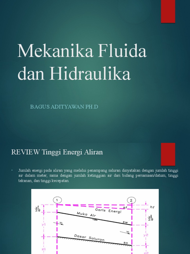 Mekanika Fluida Dan Hidraulika Aliran Pada Saluran Terbuka 5-Minggu 13bgs | PDF