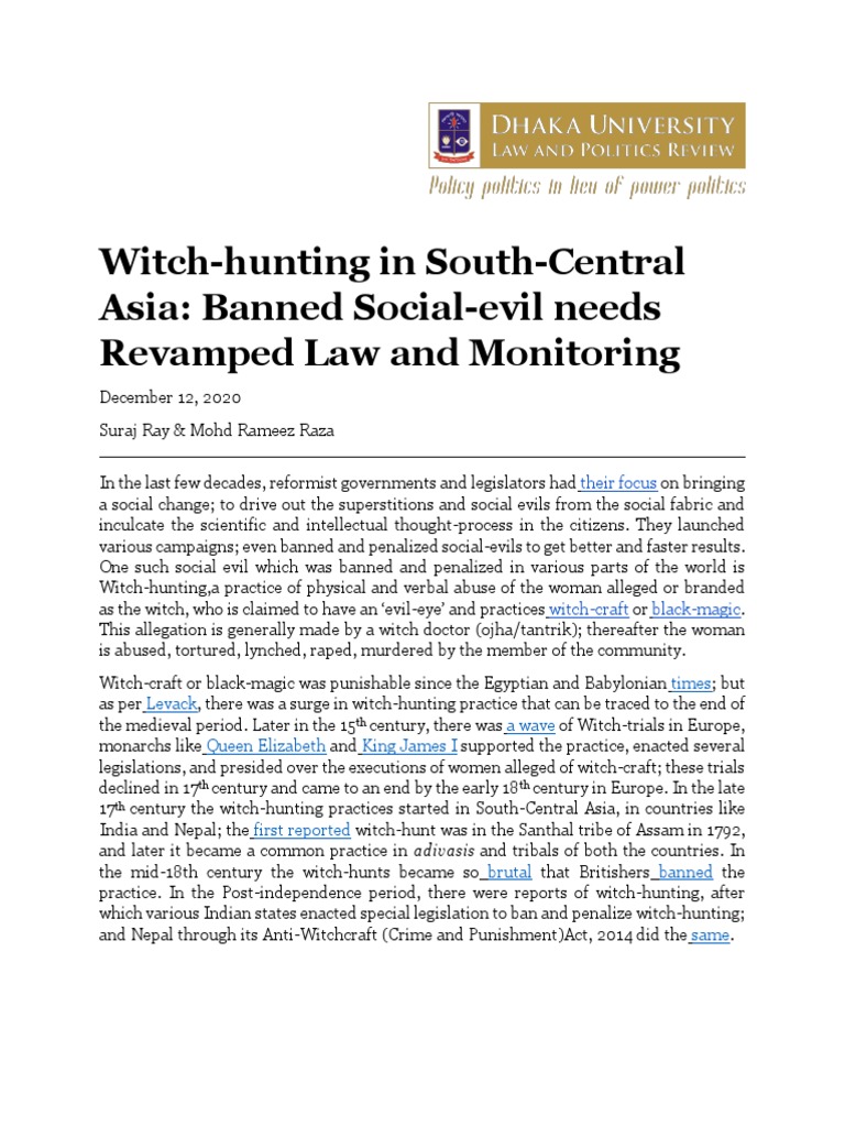 Witch Hunting in India and Nepal | PDF | Witch Hunt | Witchcraft