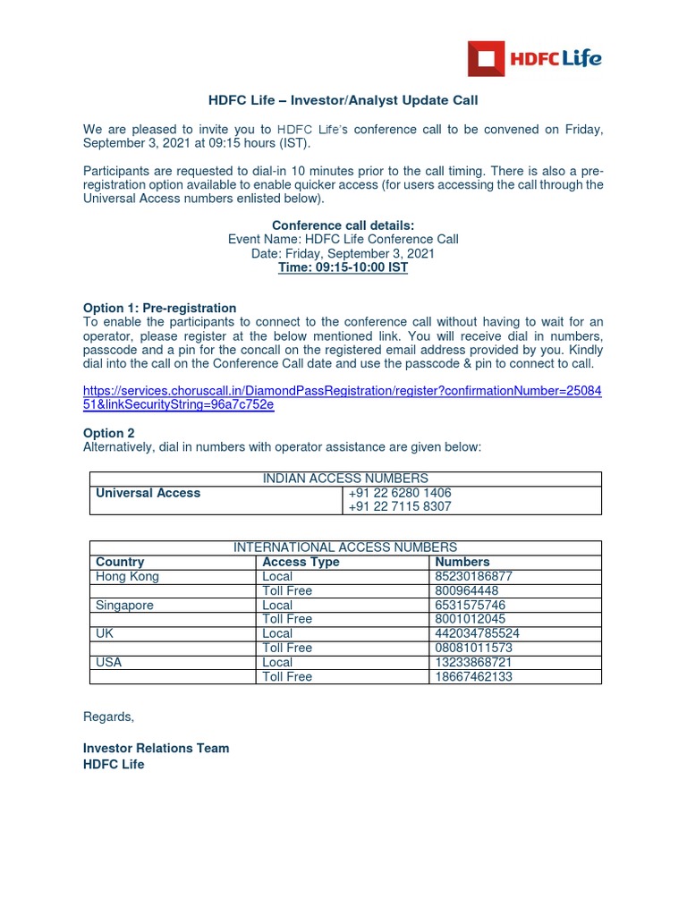 HDFC Life - An Update | PDF
