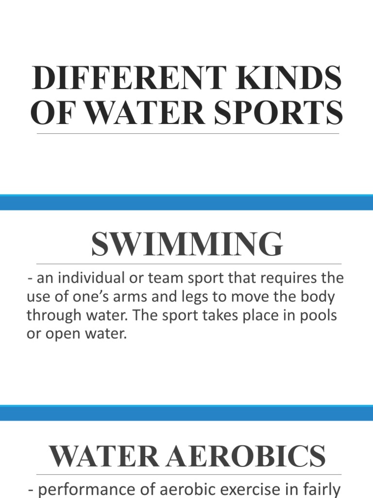 Different Kinds of Water Sports | PDF