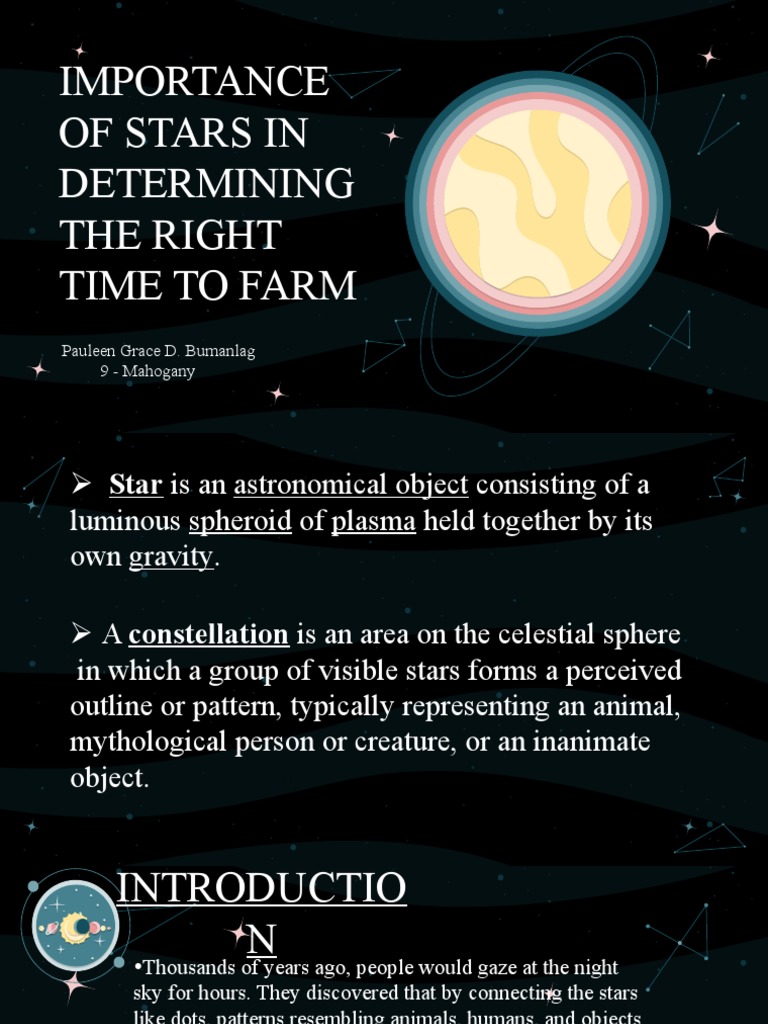 Importance of stars in determining the right time to farm | PDF | Stars ...