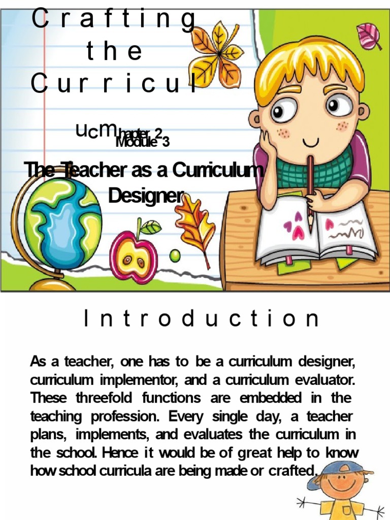 The Teacher As A Curriculum Designer: C Hapter 2 | PDF | Curriculum ...