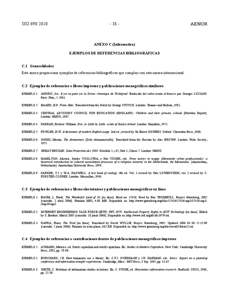 Ejemplos Iso 690 | PDF