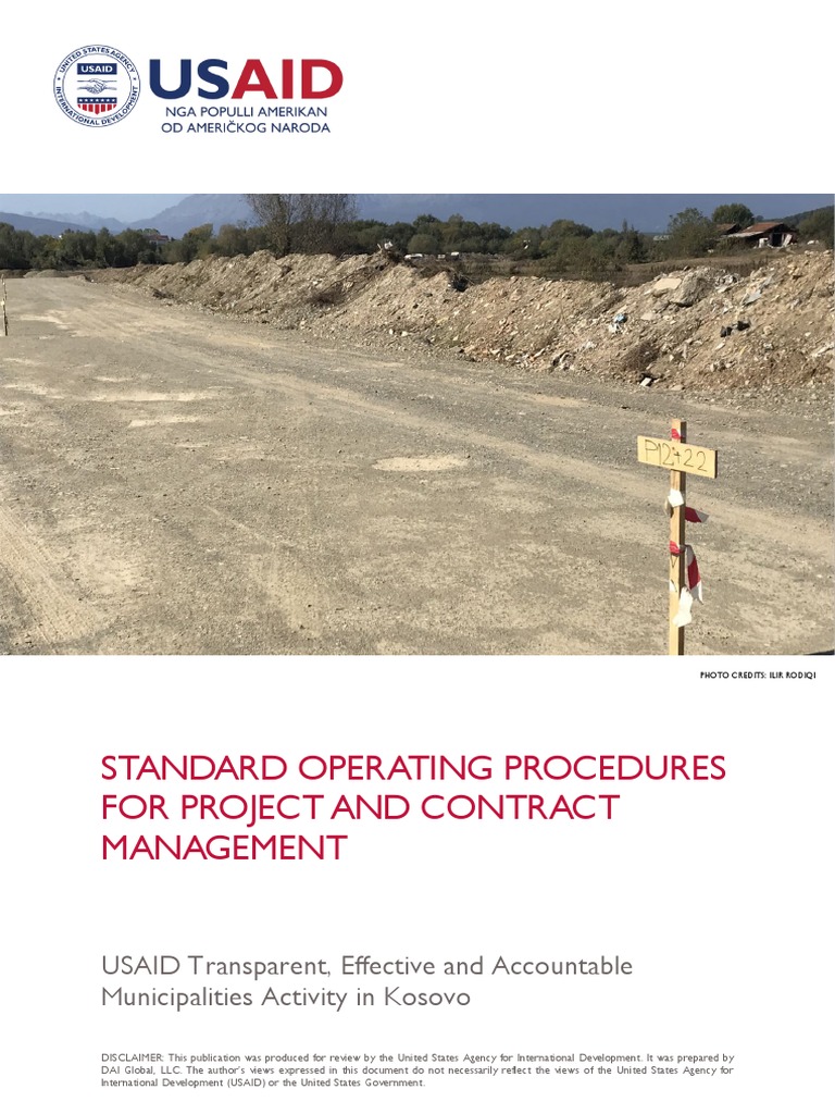 Standard Operating Procedures For Project and Contract Management 2020 ...