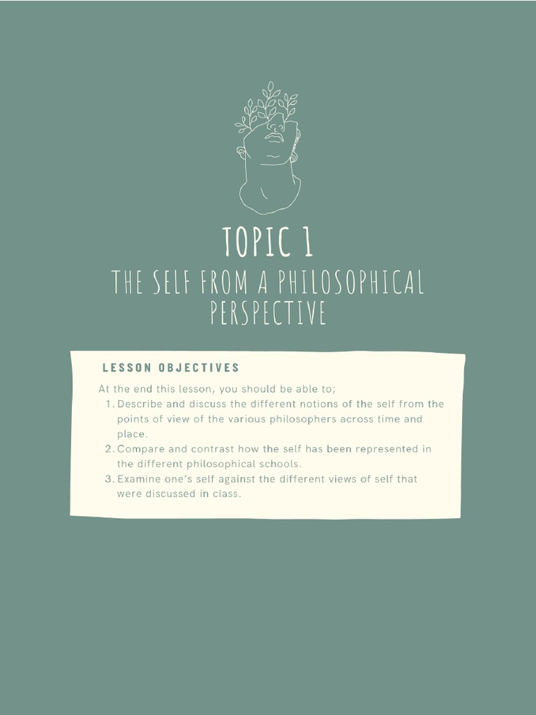 The Self From A Philosophical Perspective | PDF | Mind | Socrates