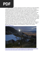 Liter of Light Project Proposal | PDF | Street Light | Solar Panel