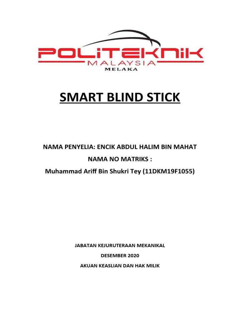 SMART BLIND STICK Project 1 | PDF