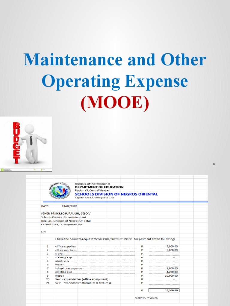 Maintenance and Other Operating Expense: (MOOE) | PDF
