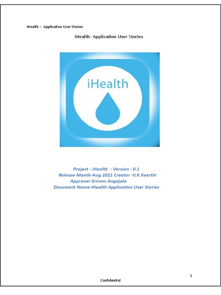 Ihealth App - User Stories - S2 | PDF | Login | Information Technology ...