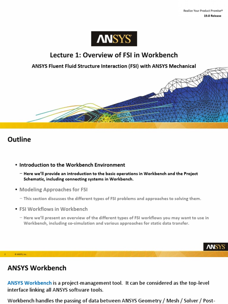 Lecture 1: Overview of FSI in Workbench: ANSYS Fluent Fluid Structure Interaction (FSI) With ...