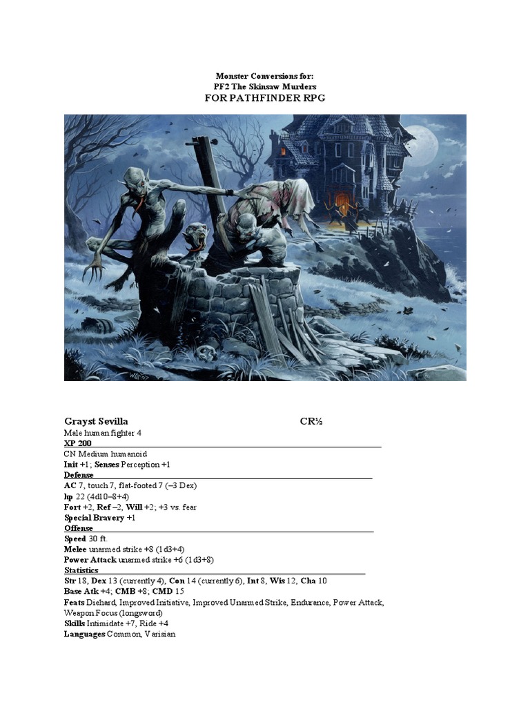 Pathfinder Monster Conversions Guide | PDF