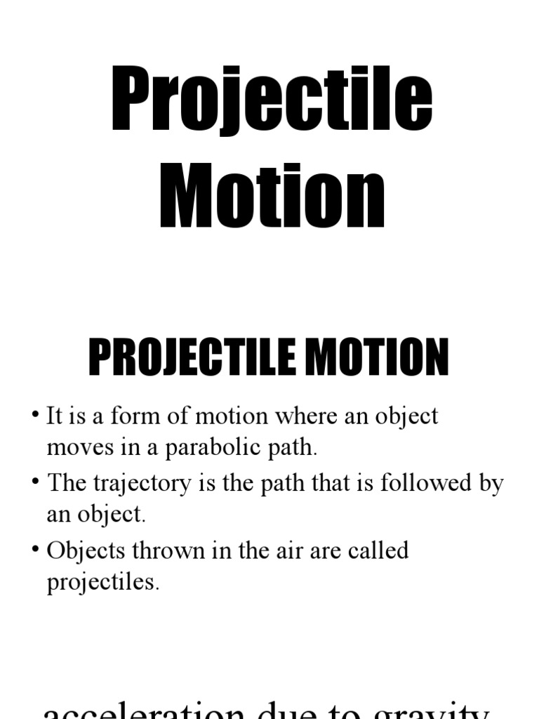 Projectile Motion | PDF | Projectiles | Trajectory