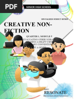 CREATIVE Non Fiction G12 - Q1 - Module 2 - Principles Elements Technique and Devices of Creative ...