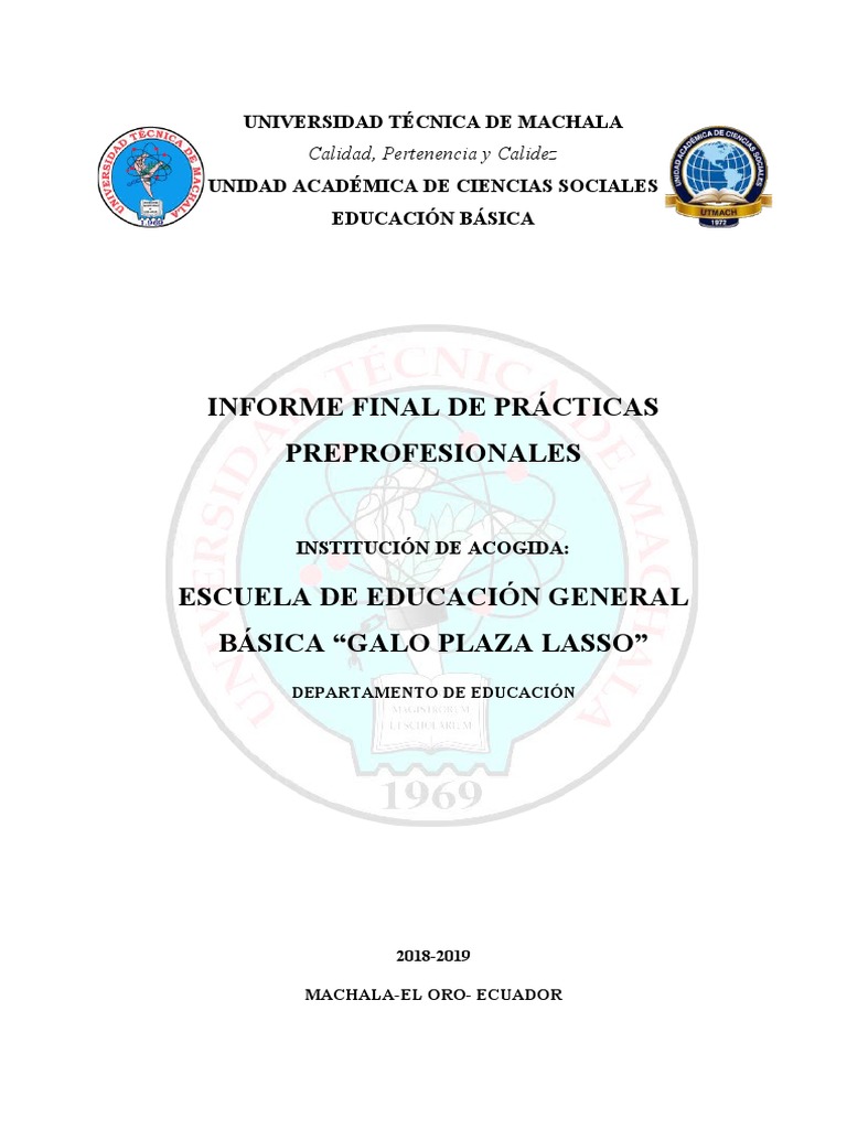 Informe Final de Practicas Preprofesionales | PDF | Educación primaria | Aprendizaje