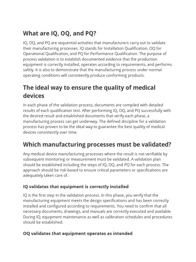 Study For Medical Devices | PDF | Verification And Validation | Medical ...