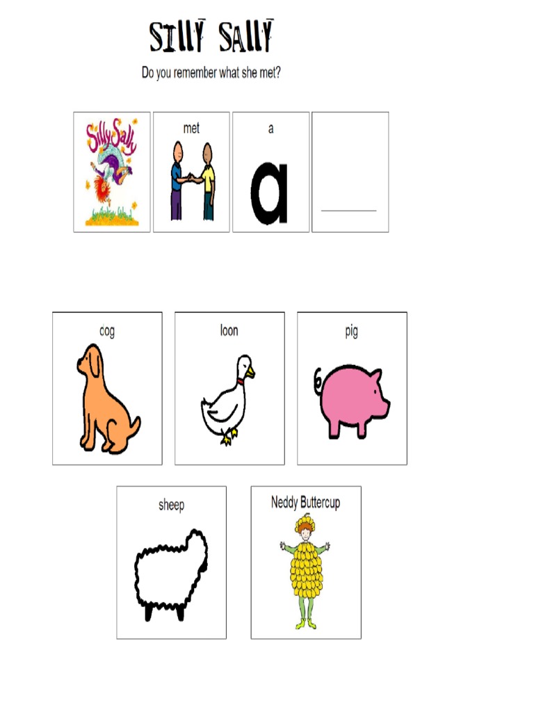 Silly Sally Recall Worksheet | PDF