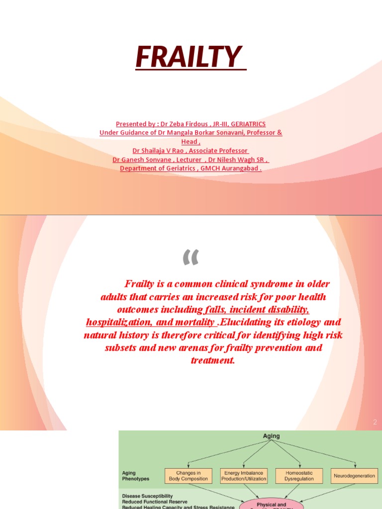 Frailty | PDF | Diabetes | Medical Specialties