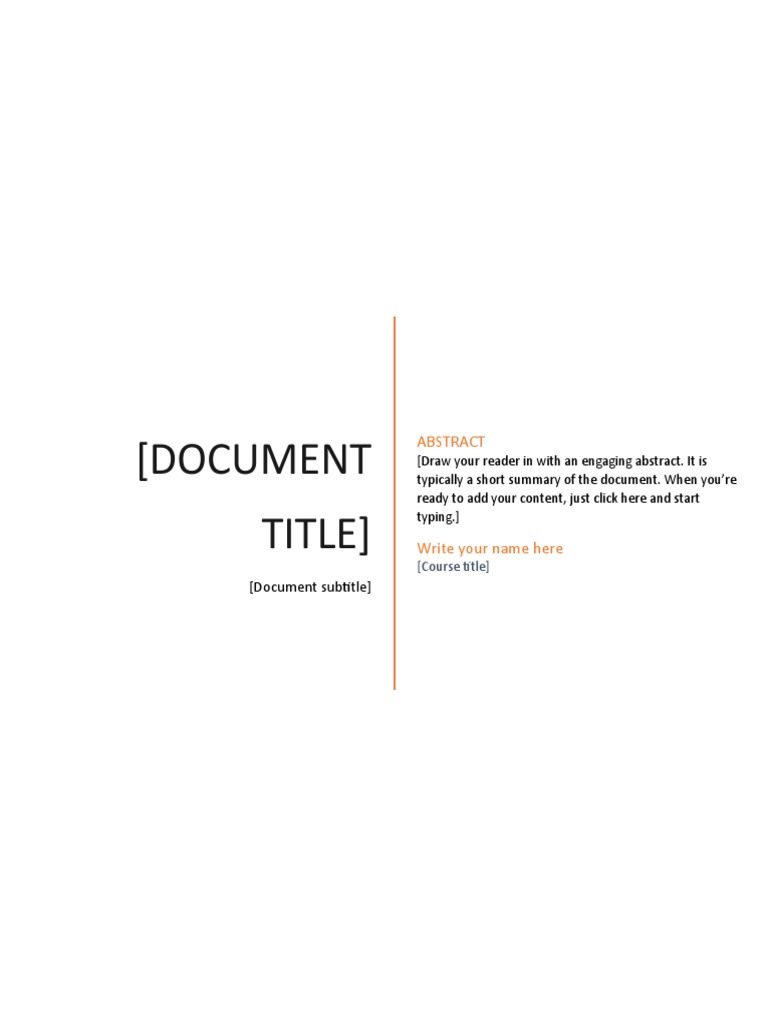 University Assignment Cover Page Template - 4 | PDF