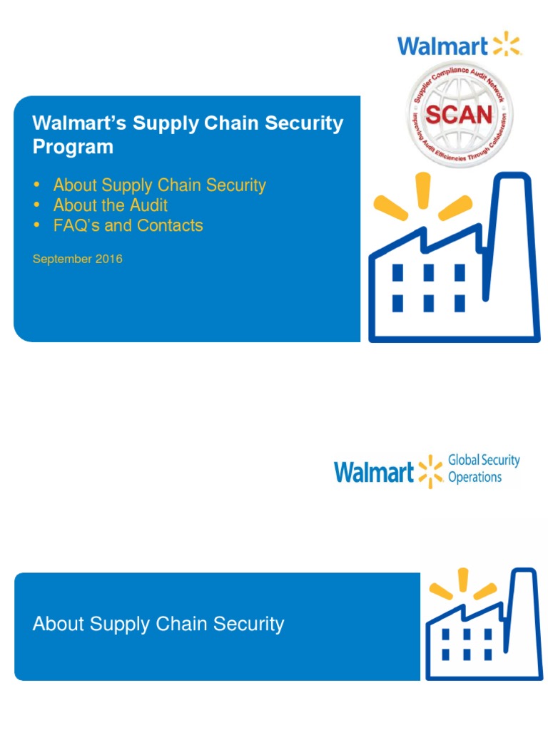 Walmart Supply Chain Security Audit Guide | PDF | Supply Chain | Walmart
