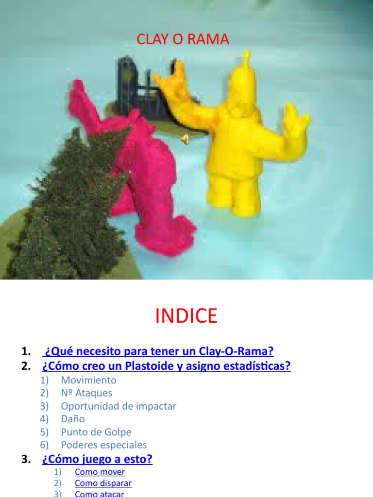 Guía para Crear y Jugar Clay-O-Rama | PDF | Juegos y actividades ...