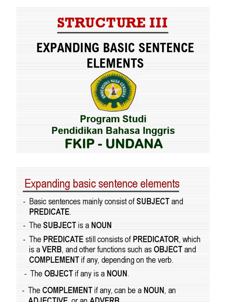Expanding Basic Sentence Elements | PDF | Adverb | Phrase