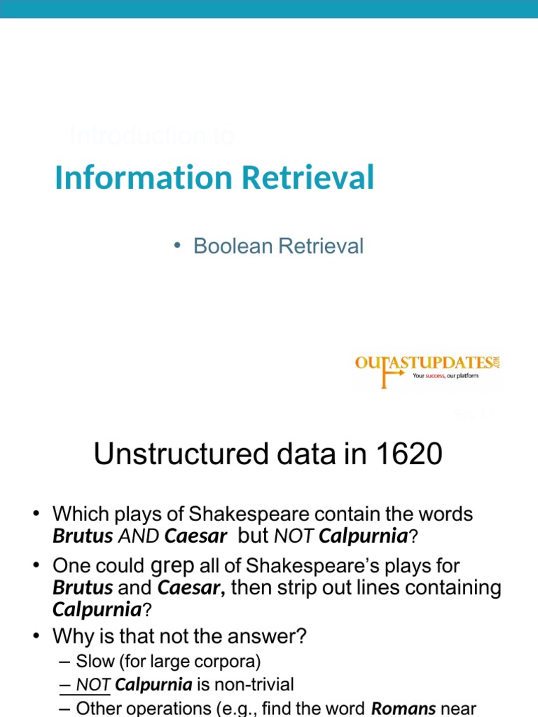 Unit 1 | PDF | Search Engine Indexing | Information Retrieval