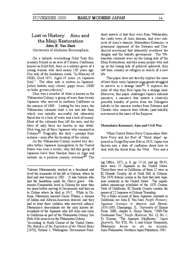 Aizu From Edo To Meiji Eras | PDF | Japanese People | Cavalry