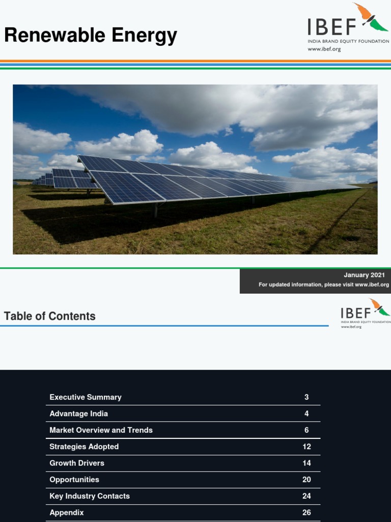 Renewable Energy January2021 | PDF | Renewable Energy | Solar Power