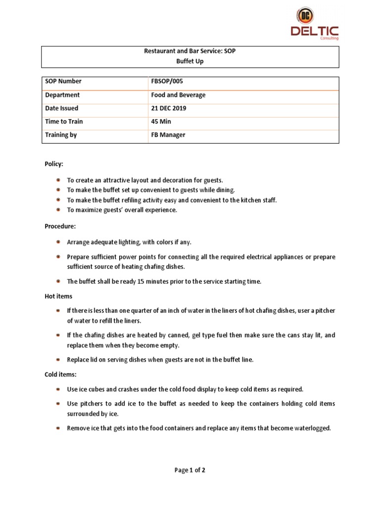 Buffet Set Up - 005 | PDF | Buffet | Kitchen Utensil