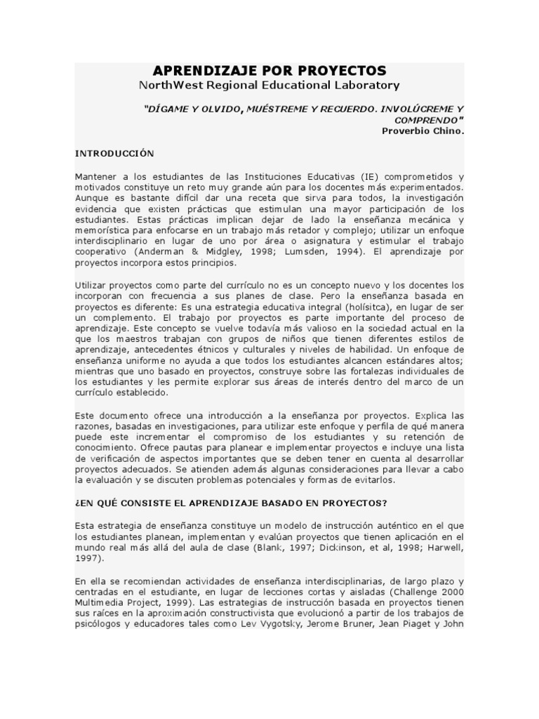 b12 A3aprendizaje Por Proyectos | PDF