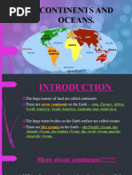 Continents and Oceans of The World PowerPoint | PDF | Continent | Oceans