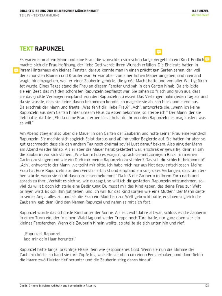 07 Rapunzel Text | PDF