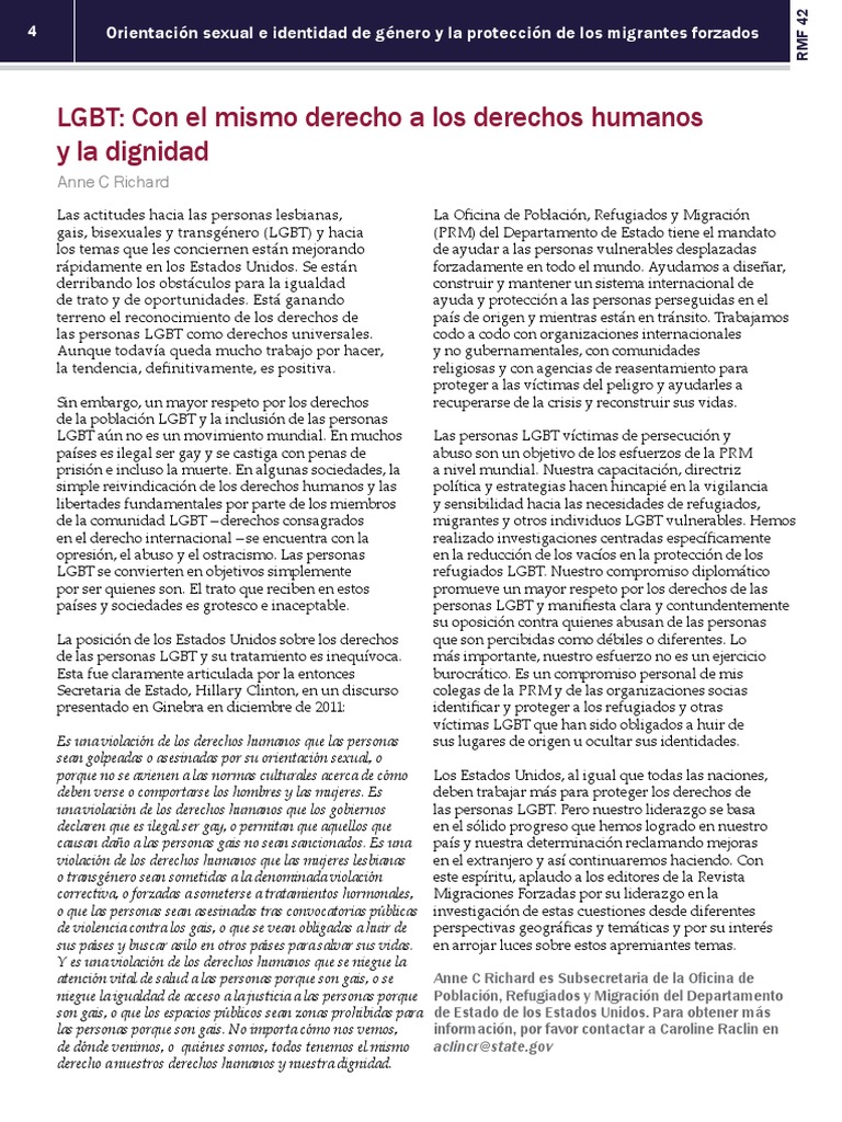 Derechos LGBT y migración forzada | PDF | Estudios LGBTQIA+ | LGBT