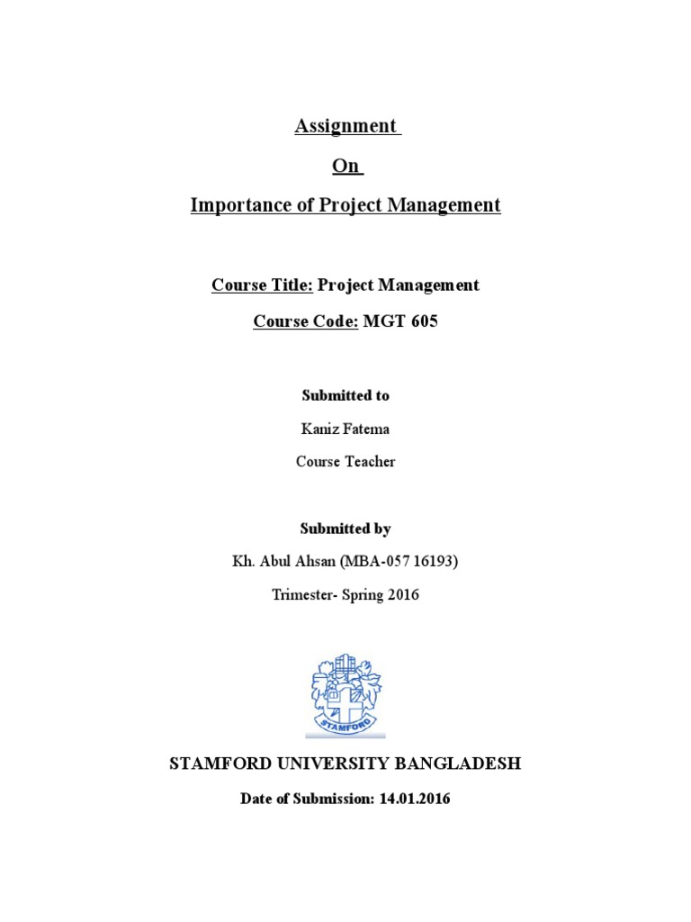 Assignment Project Management | PDF | Project Management | Risk