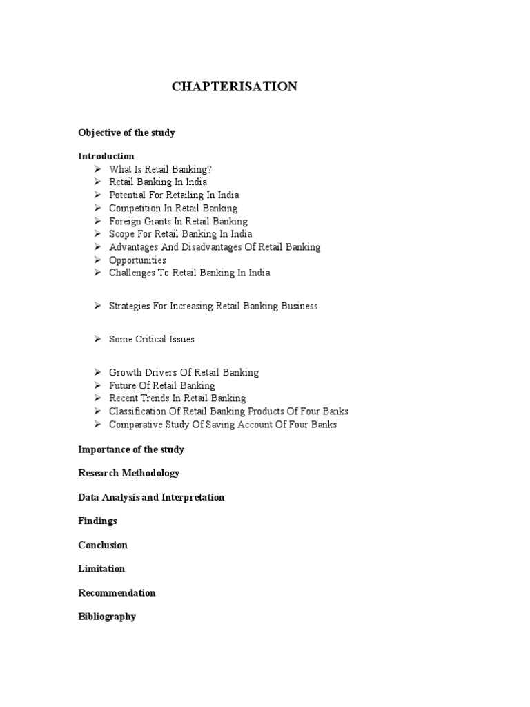 CHAPTERISATION | PDF | Banks | Business